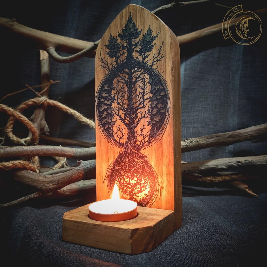 Yggdrasil - Wall Candle Holder, Ritual Altar, Gift, Norse Decor, Viking ...