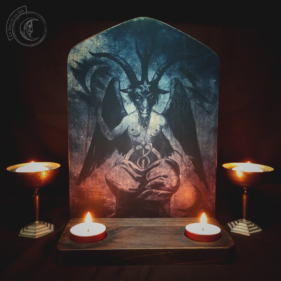 Ritual Altar Candle Holder - Baphomet - - Etsy