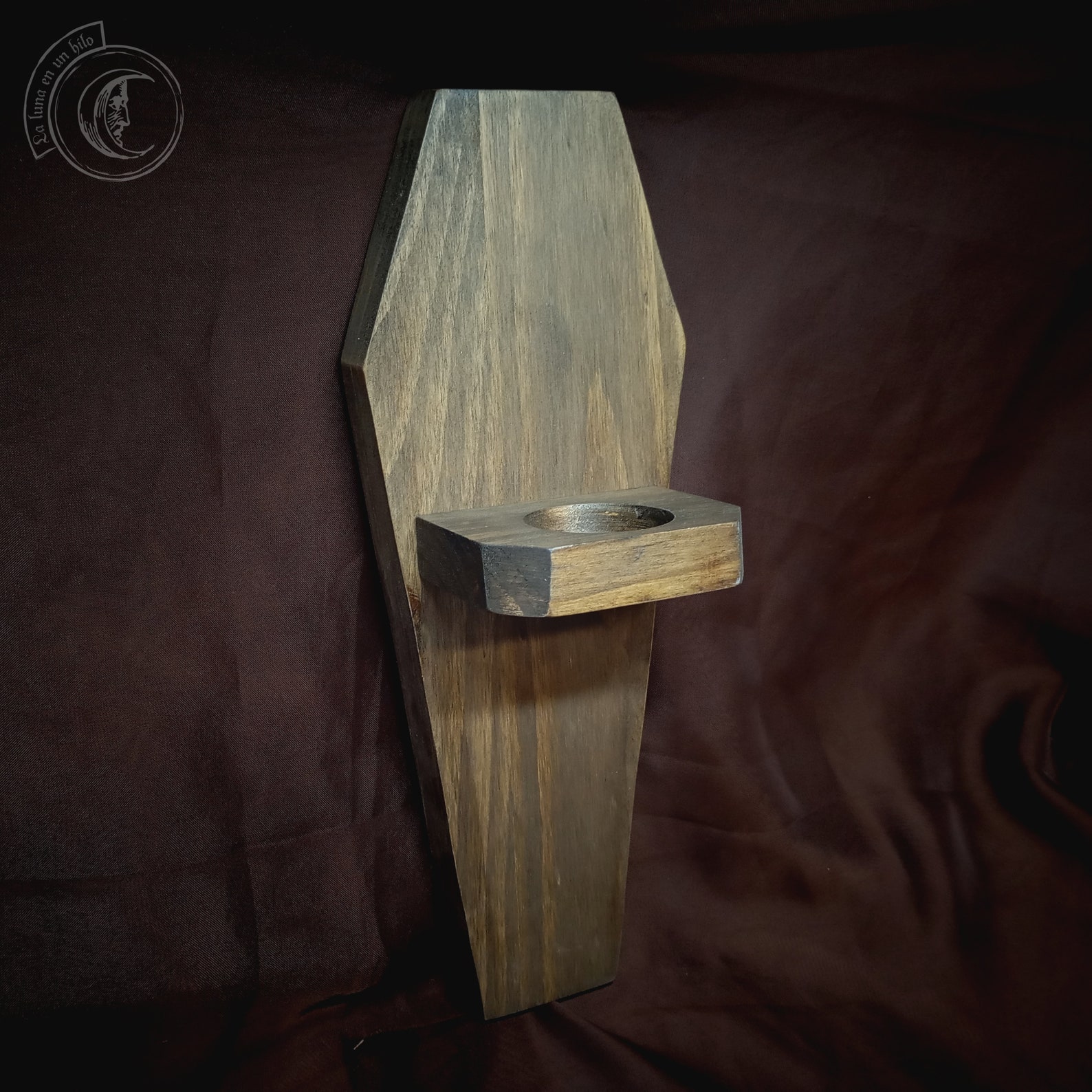 Coffin Wall Candle Holder - Vampire, Rustic Decor, Candelabra, Home ...