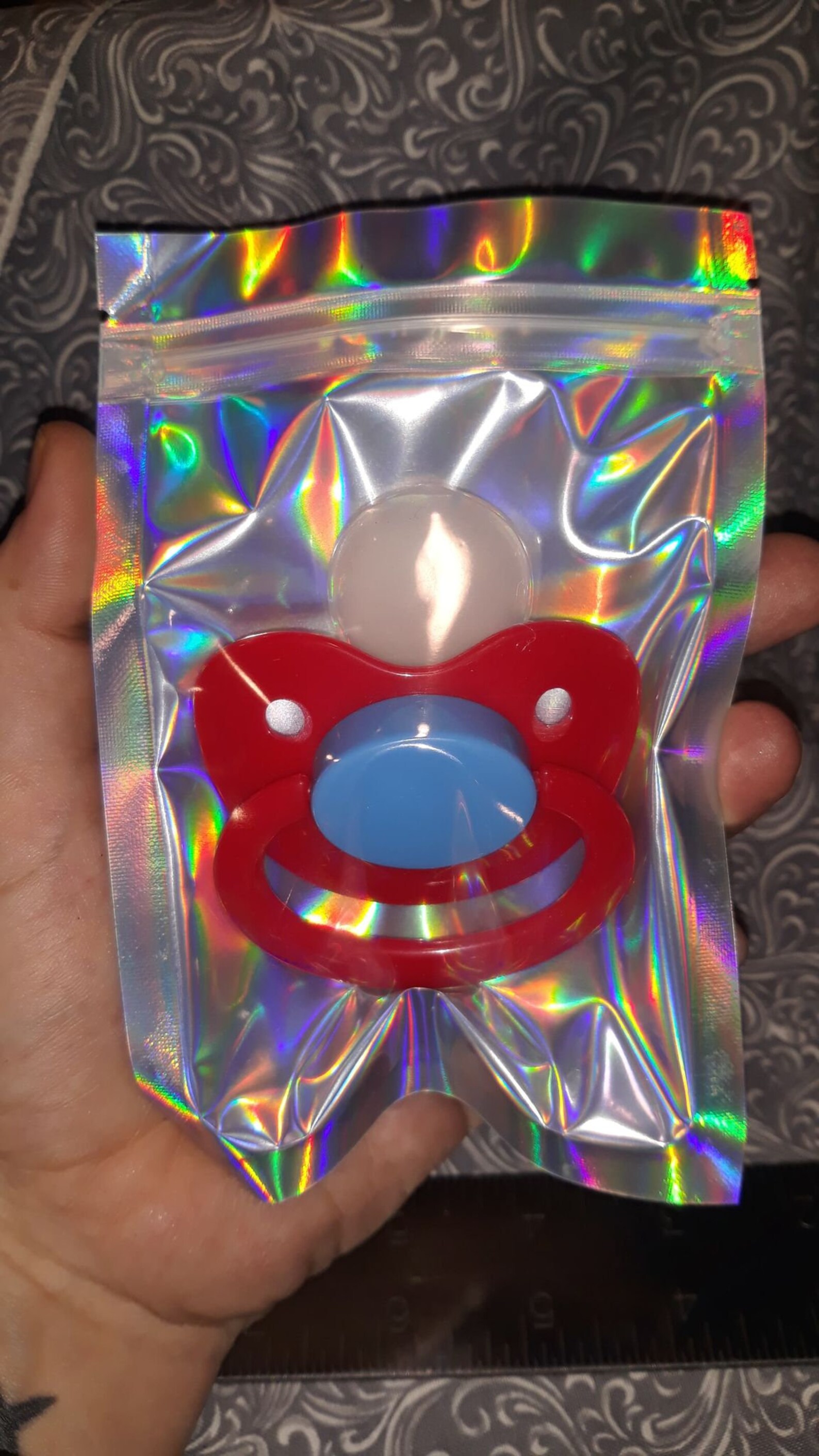 NEW MATURE Adult Sized Pacifier Red and Light Blue Adult - Etsy