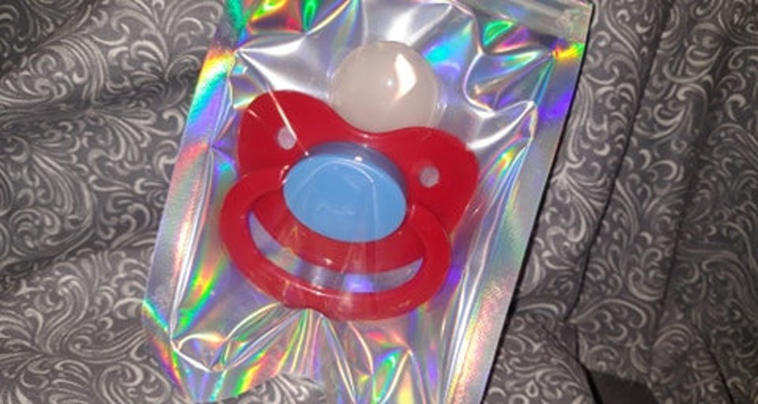 NEW MATURE Adult Sized Pacifier Red and Light Blue Adult - Etsy