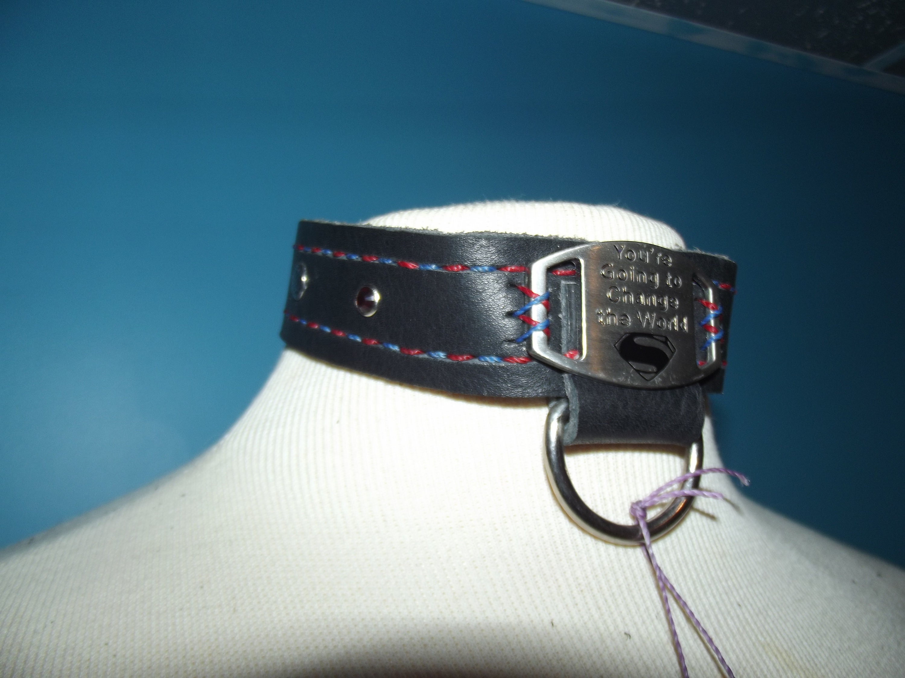 NEW MATURE OOAK Handmade Leather Collar Super Hero Inspired - Etsy