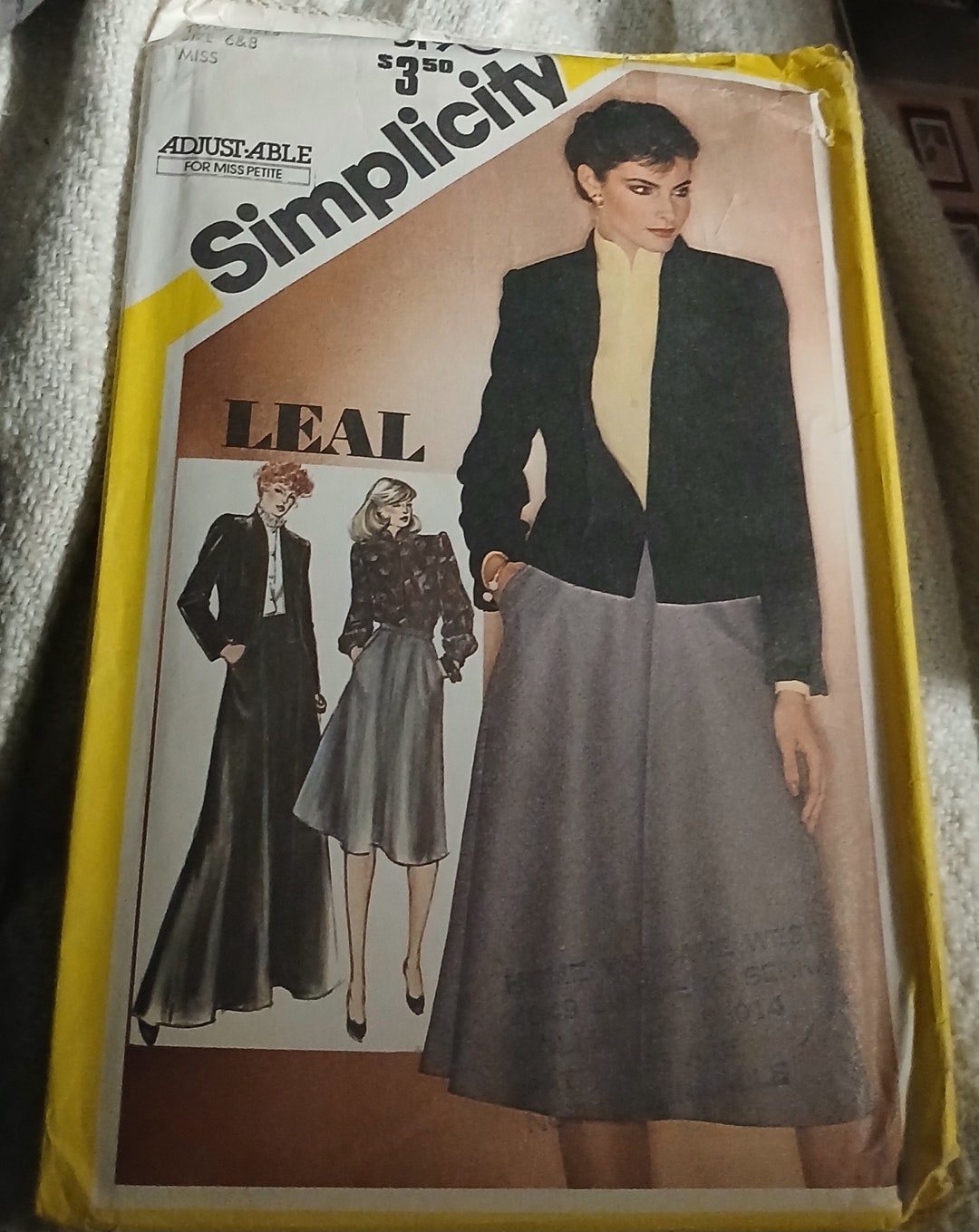 Vintage 1980s Ron LEAL SEWING PATTERN Jacketskirt Canadian Designer ...