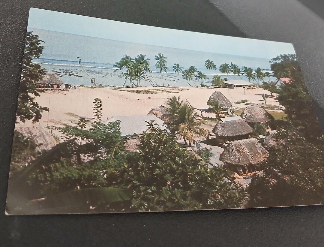 Vintage C1970s SAMOAN VILLAGE POSTCARD South Pacific, Polynesia Color ...