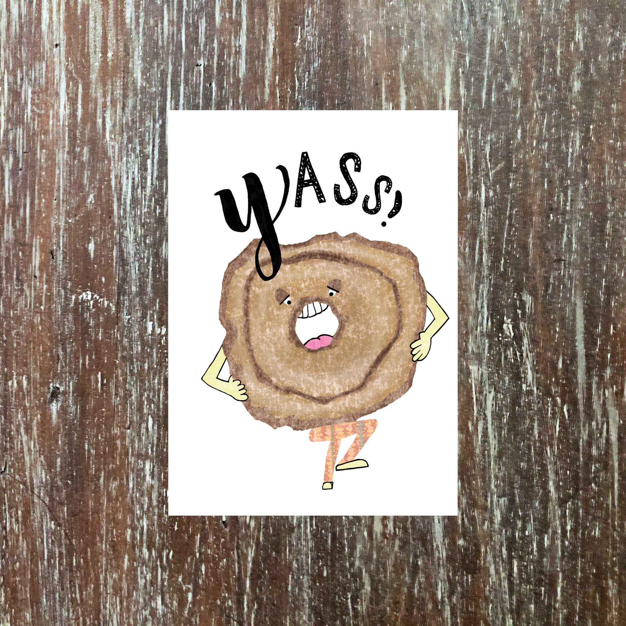 Sassy Old Fashion Donut Congratulations Card - Sugar Glazed Success ...