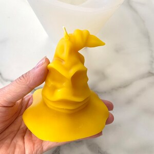 3” 3D Silicone Wizard Hat Mold - Sorting Hat Mold for Candle Soap Resin ...