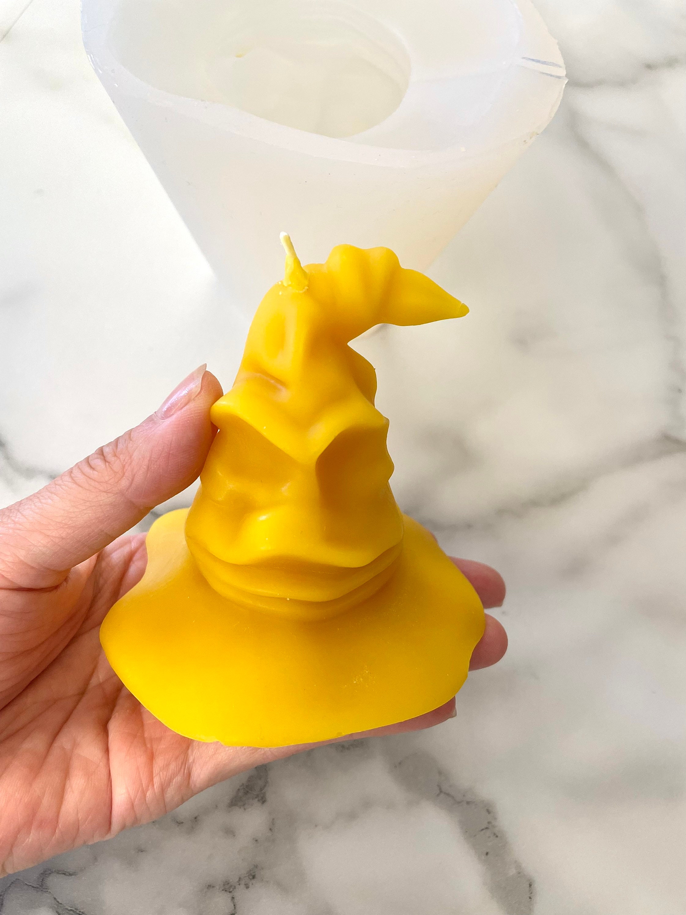 3” 3D Silicone Wizard Hat Mold - Sorting Hat Mold for Candle Soap Resin ...