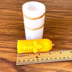 Little Religious Candle Mold - Silicone Mini Pillar Mold - Christian ...