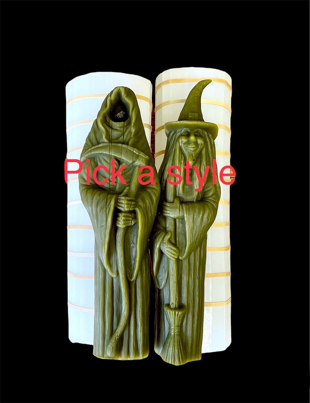 Tall Silicone Halloween Figure Mold - Grim Reaper Mold - Wicked Witch ...