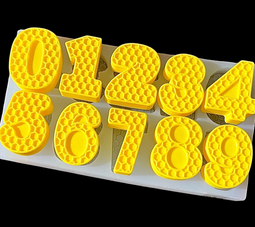 3D Silicone Honeycomb Number Mold - Number Birthday Candle Mold - Etsy