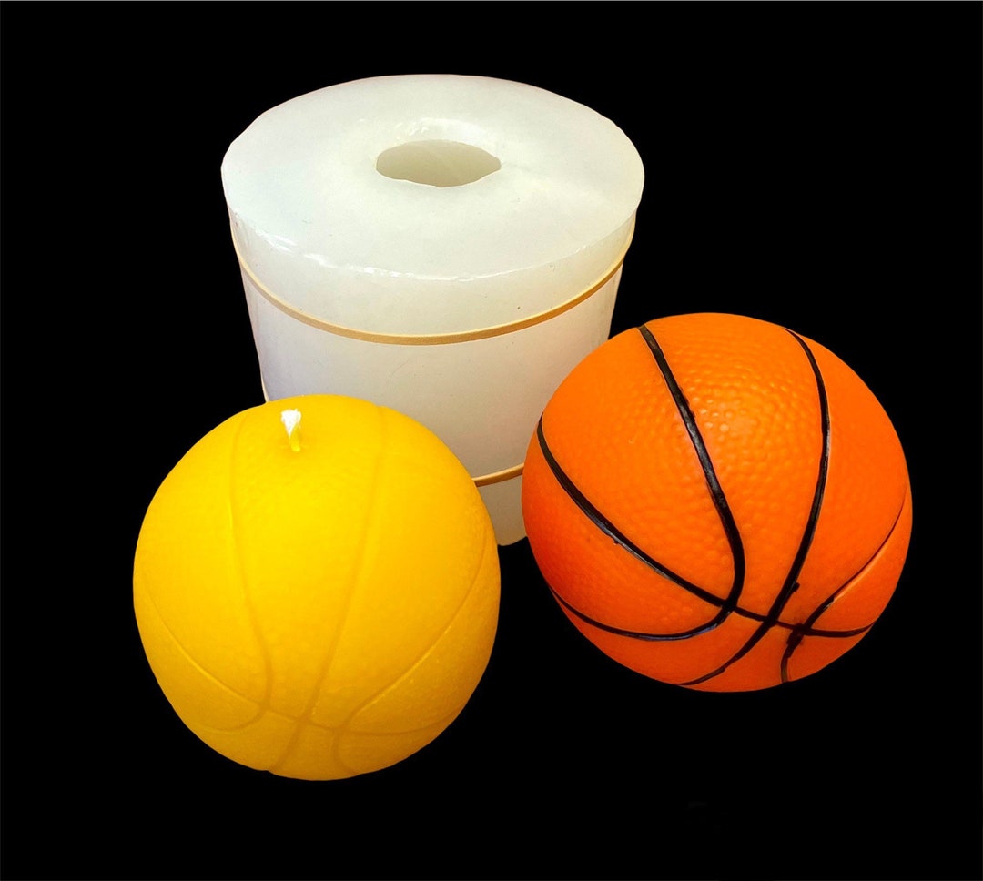 3” Silicone Basketball Mold - 3D Sphere Ball Candle Mold - Soap Ball ...