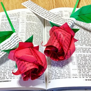 Wording Roses - Origami Roses - Personized Flowers - Custom Made Gift ...