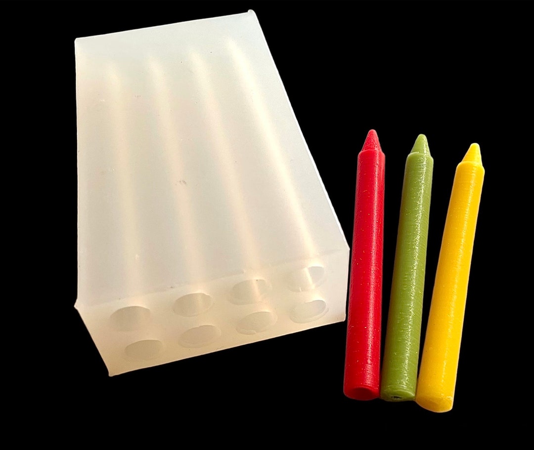 3 5/8” Silicone Mini Taper Mold - Crayon Mold - Birthday Candle Mold ...