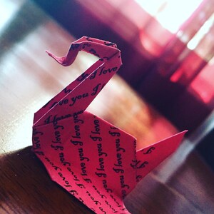 Origami Rose Paper Swan - Unique Prison Break Theme Gift - Etsy