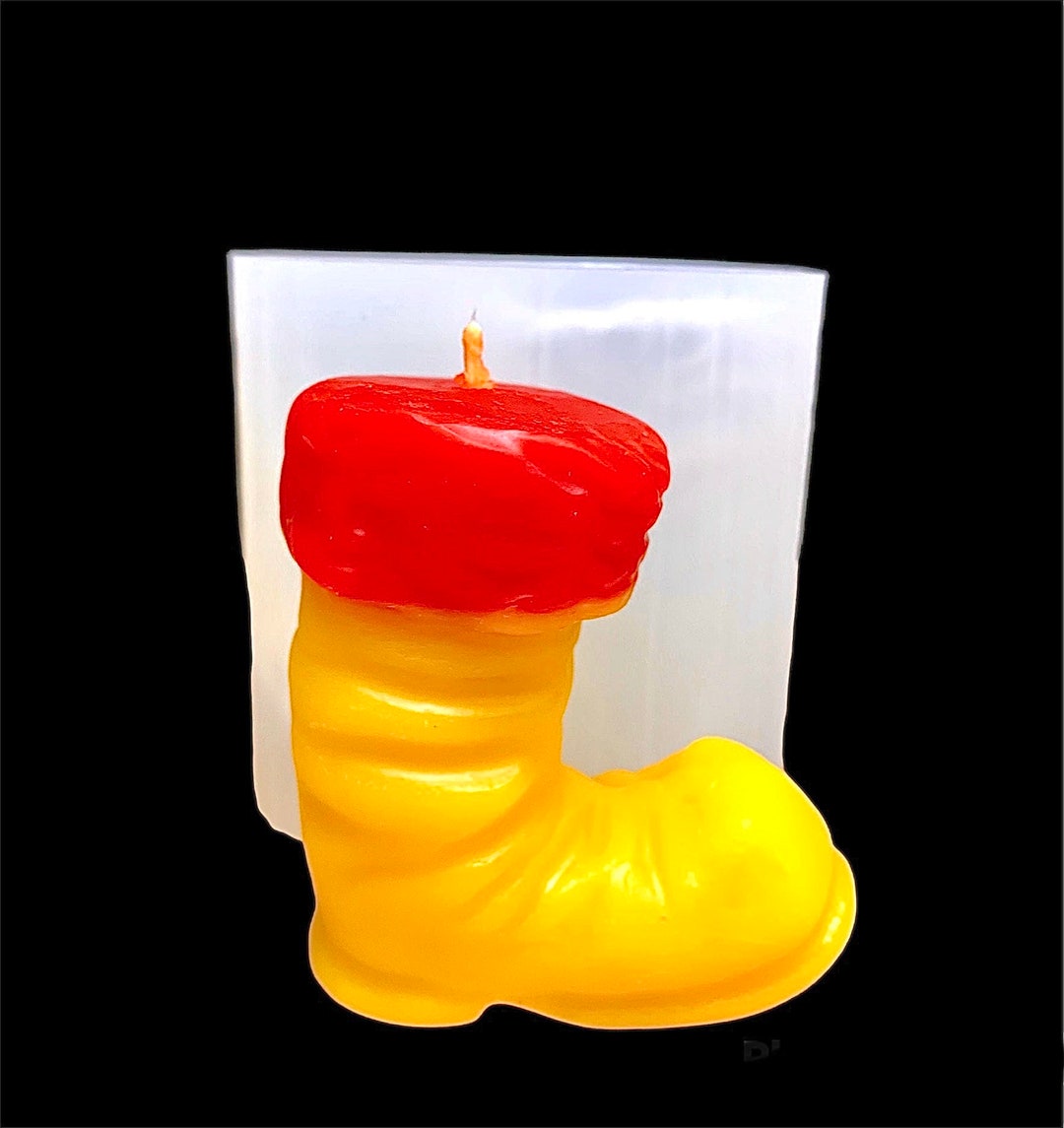 Silicone Santa’s Boot Mold - 3D Boot Mold - Silicone Candle Soap Mold ...
