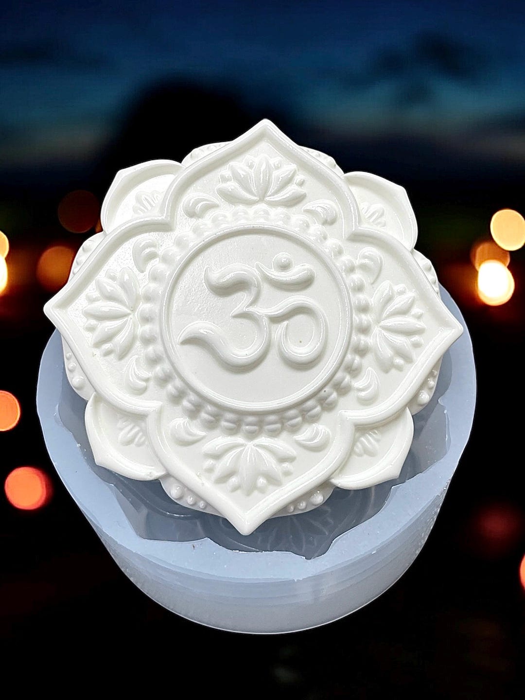 3” Silicone OM Mold - OM Sign Soap Resin Wax Mold - Ornament Lotion Bar ...