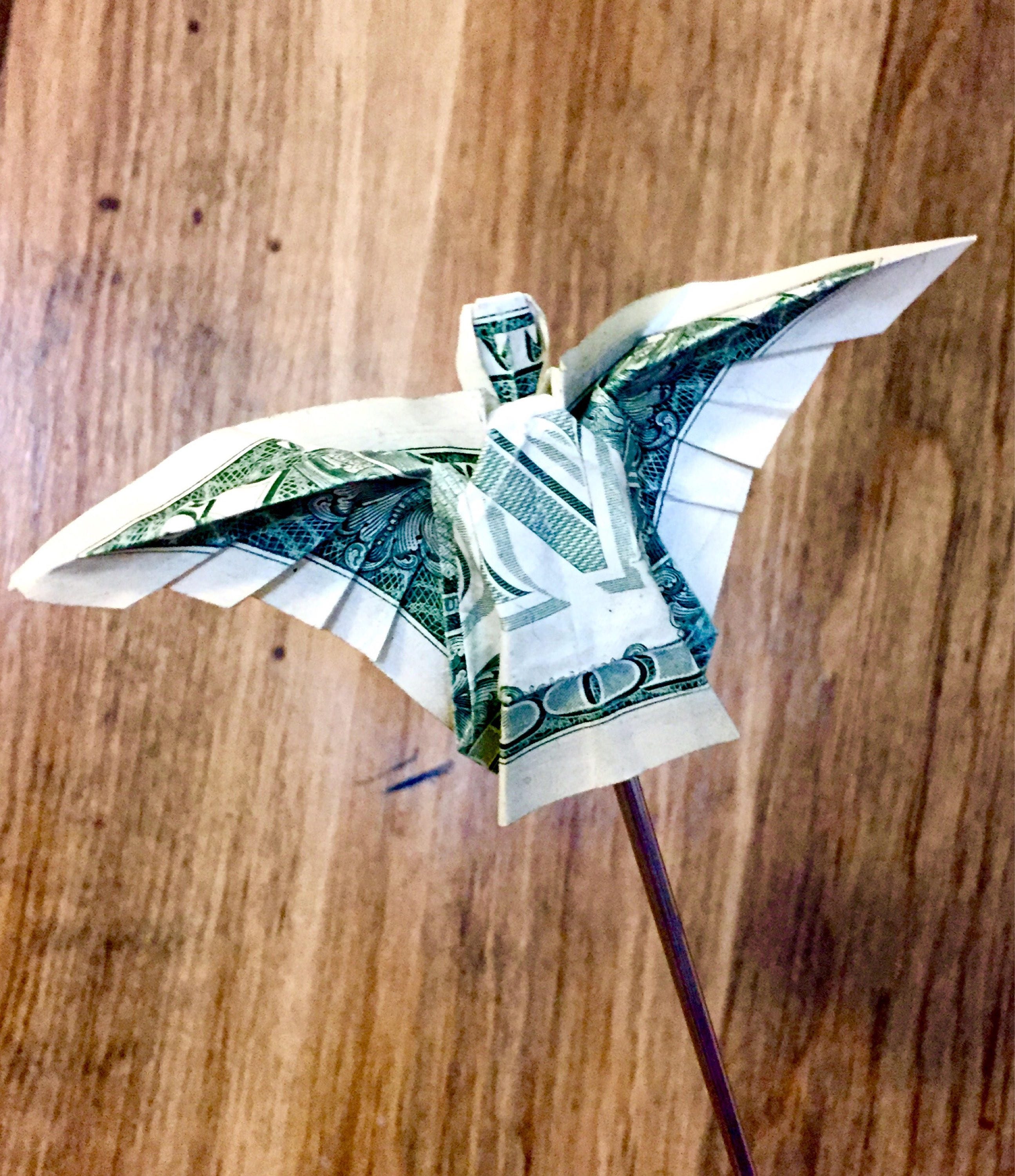 Origami angel money angel angel ornament money ornament | Etsy