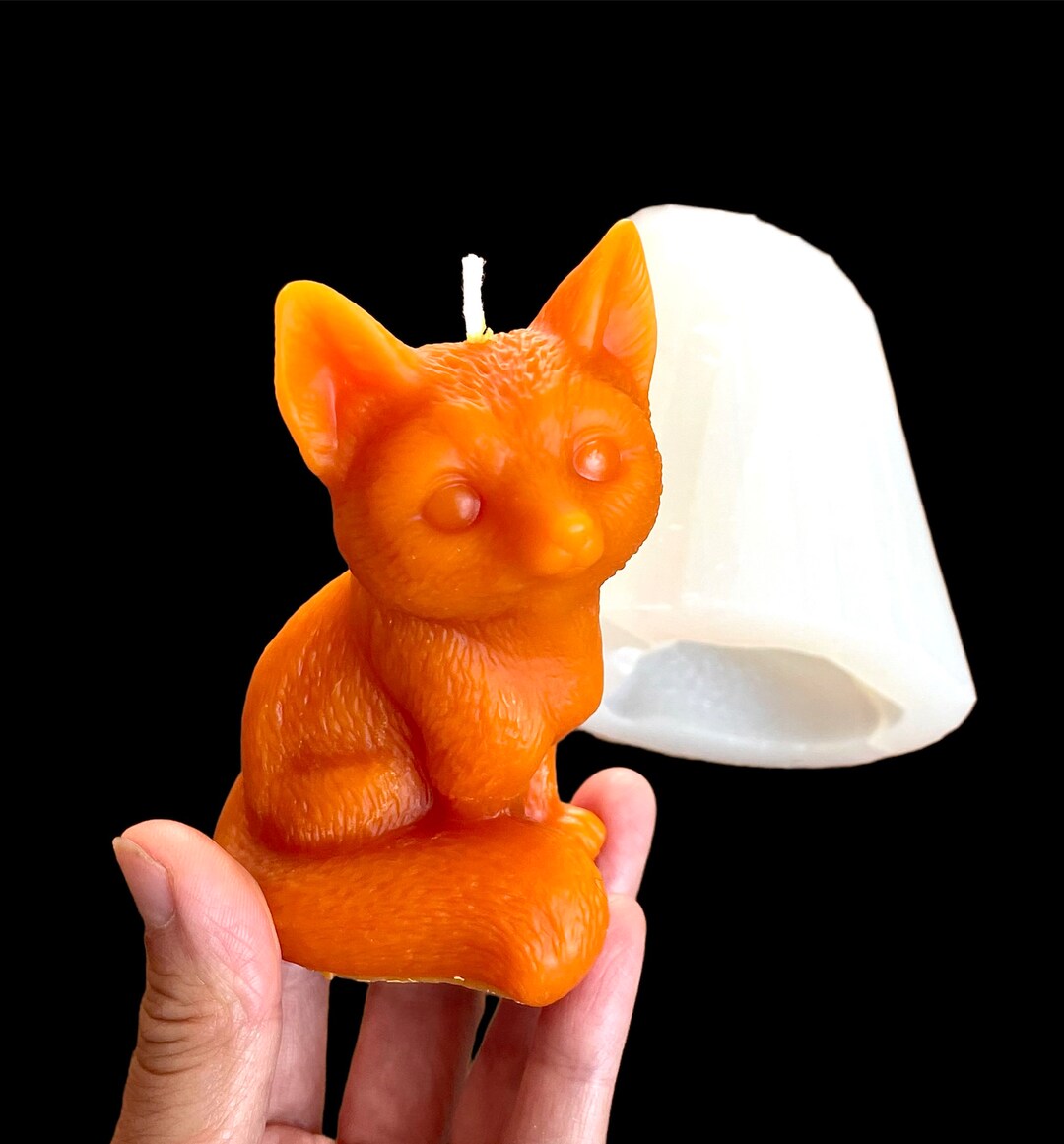 3D Silicone Fox Mold - Fox Candle Soap Resin Mold - Food Grade - 3.75 ...