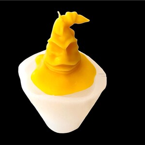 3” 3D Silicone Wizard Hat Mold - Sorting Hat Mold for Candle Soap Resin ...