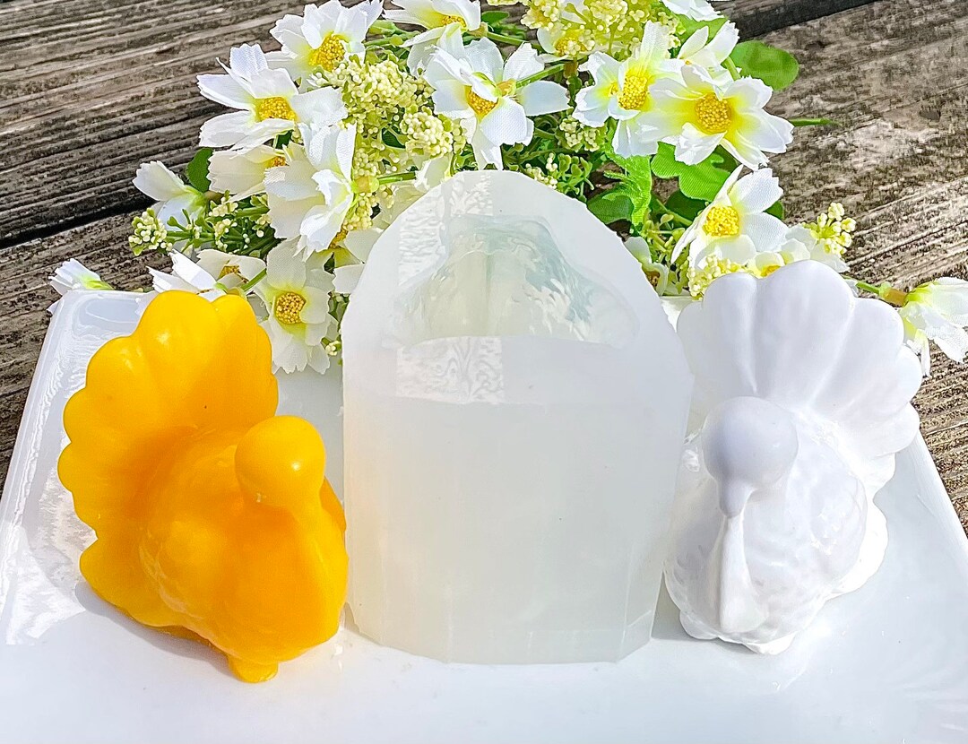 2 1/4” 3D Silicone Turkey Mold - Cute Turkey Candle Soap Resin Mold ...