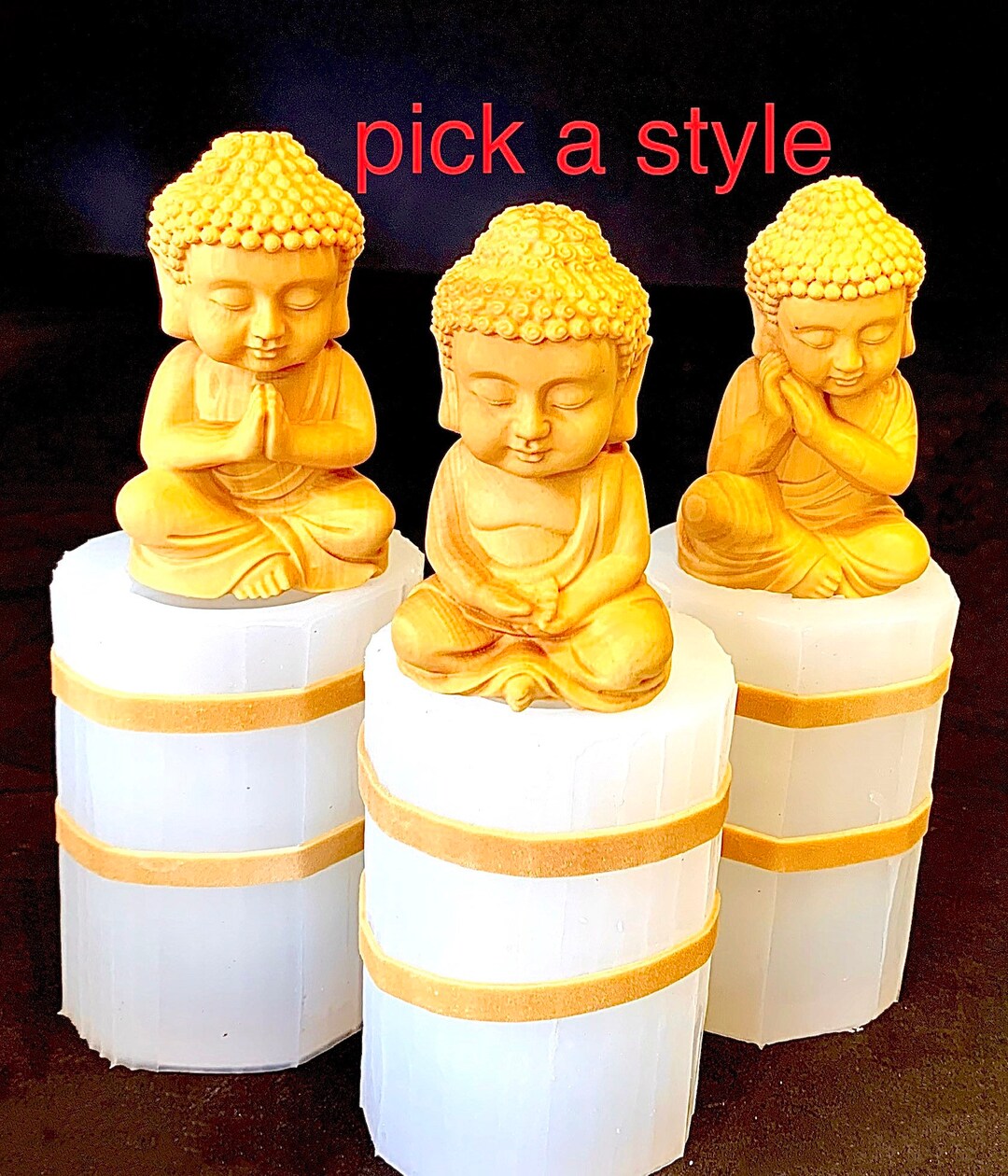 3D Silicone Baby Buddha Mold - Candle - Chinese Buddha Statue - Soap ...