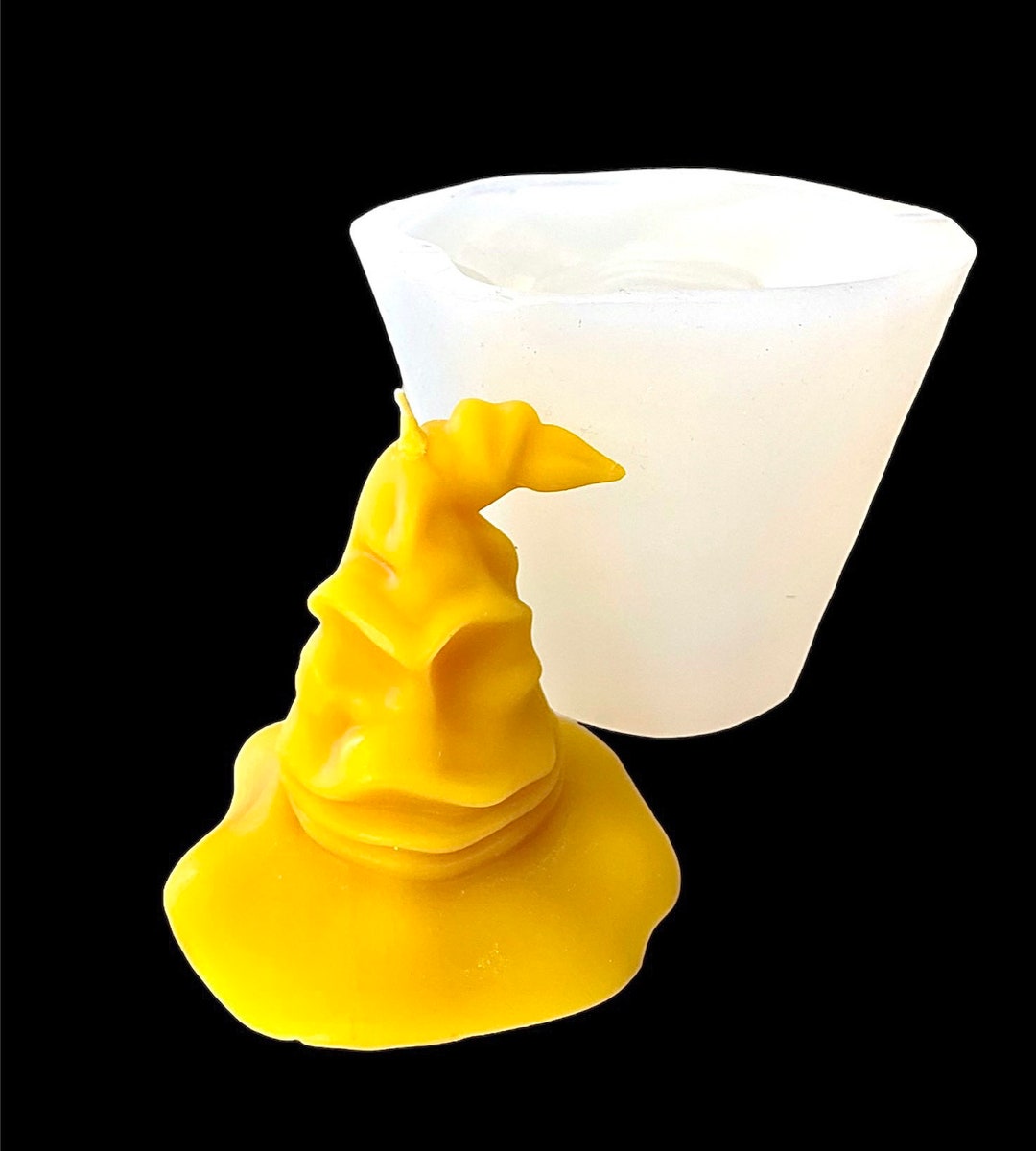 3” 3D Silicone Wizard Hat Mold - Sorting Hat Mold for Candle Soap Resin ...