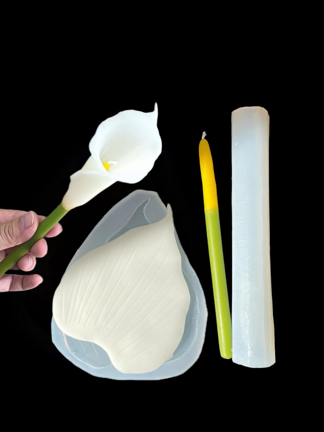 Realistic Silicone Calla Lily Mold - Flower Candle Mold - Fondant Cake ...