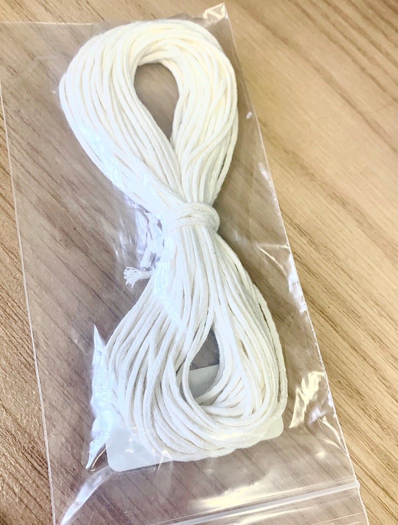 10 Yards Square Braid Candle Wick - Cotton Wicks - 5/0 - 4/0 - 3/0 - 2/ ...