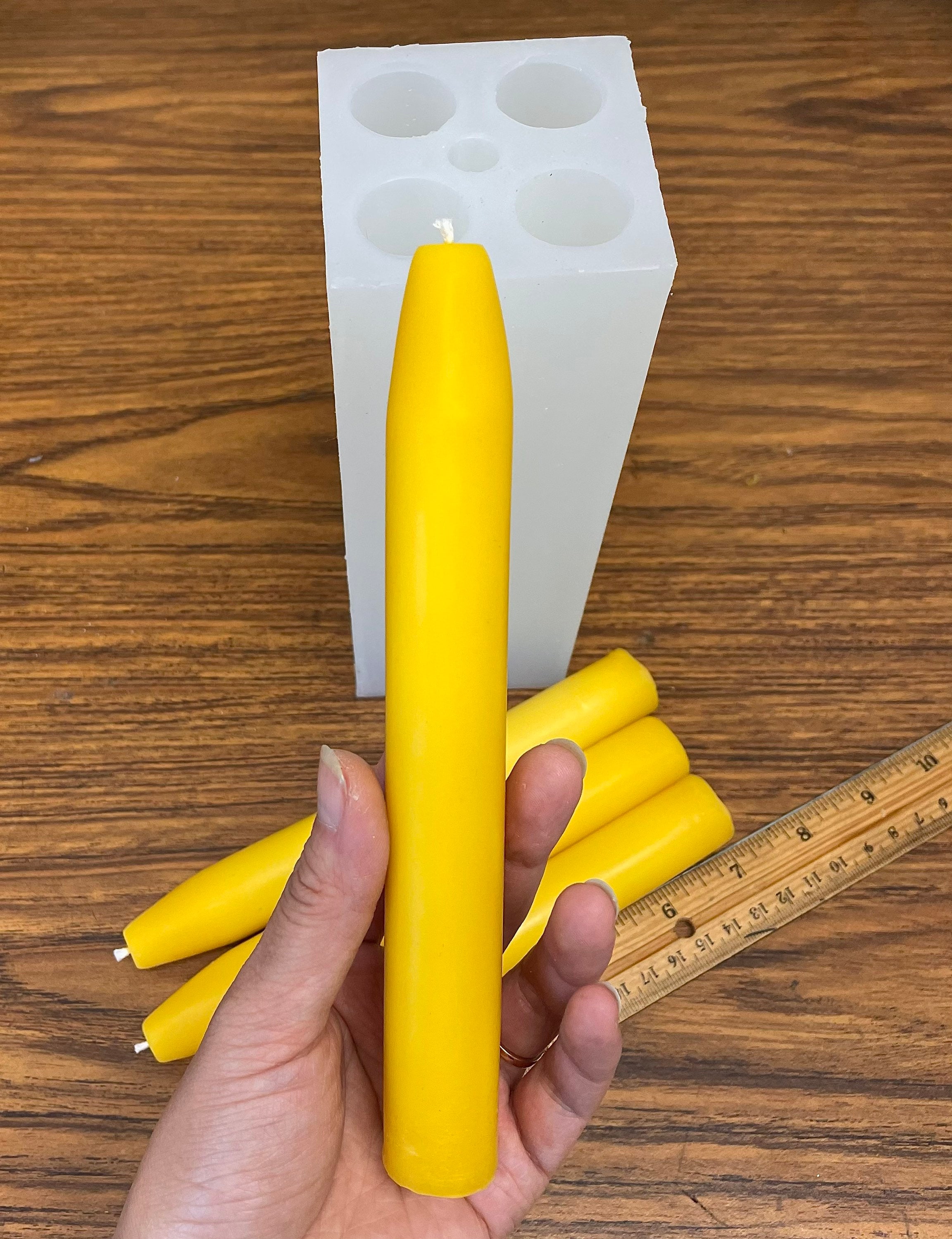 7” Silicone Taper Candle Mold - 4 Cavities - Church Candle Mold ...