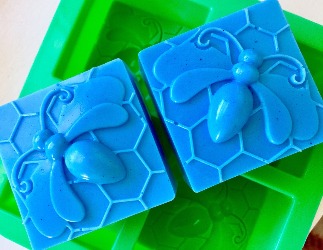 Silicone Bumblebee Mold - Honeybee Soap Mold - Beehive Honeycomb Candle ...