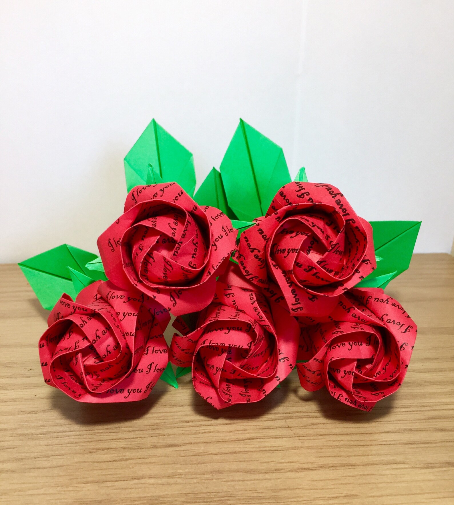 Wording Roses Origami Roses Personized Flowers Custom - Etsy