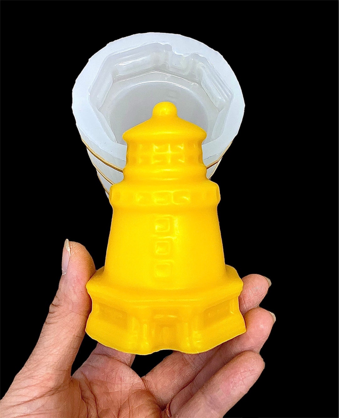 3D Silicone Lighthouse Mold - Candle Soap Resin Chocolate Mold - Food ...