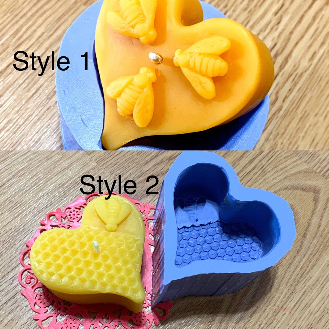 Silicone Honeybee Soap Candle Mold - Honeycomb Mold - Bee on My Heat ...
