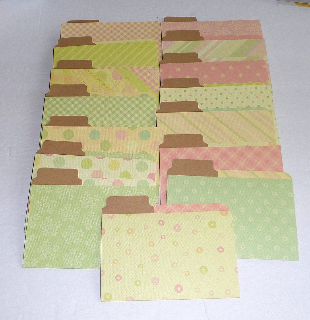 Set of 15 Mini File Folders, Junk Journaling, Notecards, Scrapbooking ...