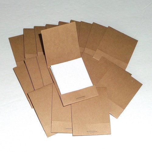 Set of 24 Matchbook Notepads in Kraft Cardstock Party Favor | Etsy