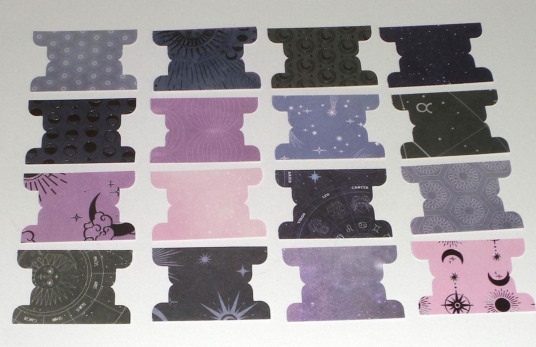 16 Divider Tabs, Planner Tabs, Junk Journal Tabs, Die Cuts, Cardstock ...
