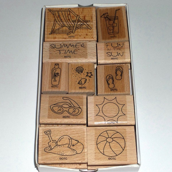 Beach Rubber Stamp - Etsy