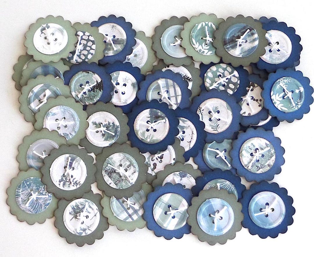 Set of 40 Cardstock Winter Medallions, Embellishments for Scrapbooking ...