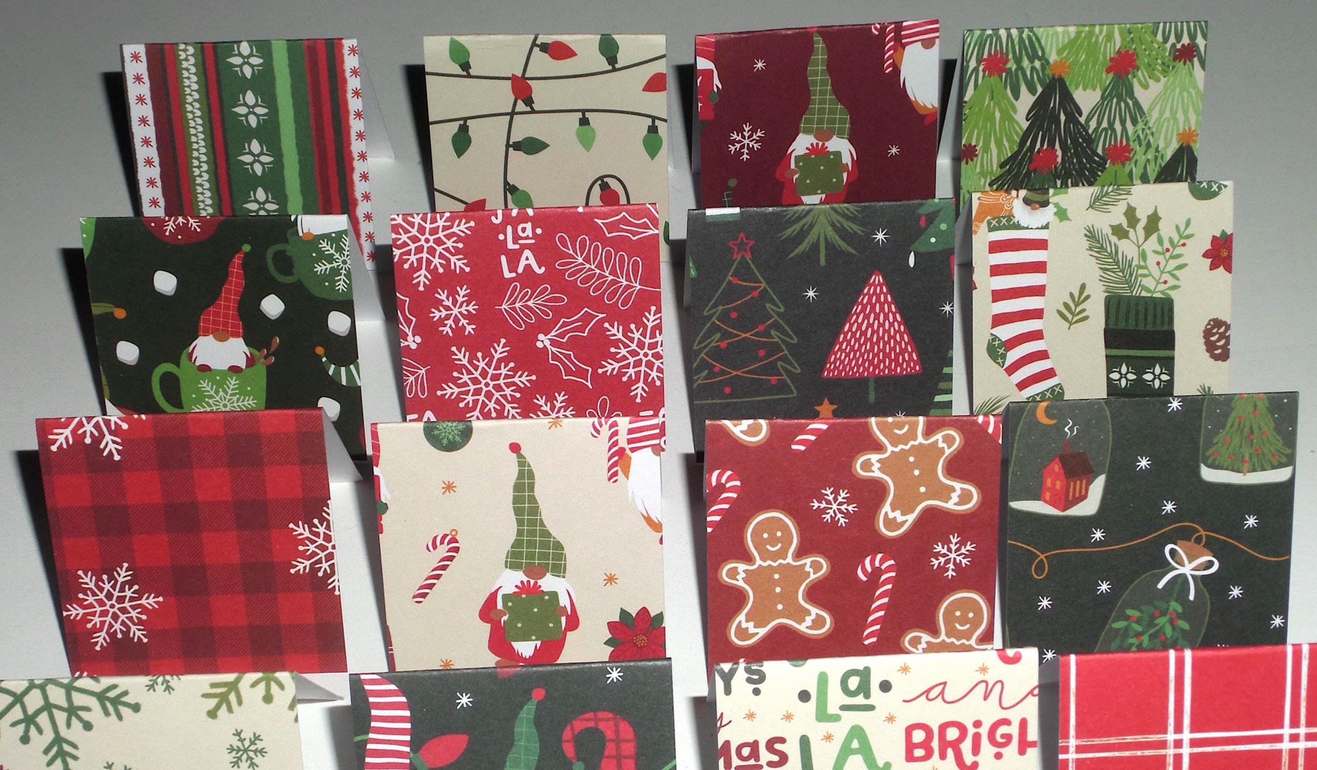 16 Mini 2X2 Christmas Notecards, Blank - Etsy