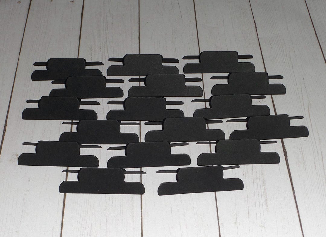 20 Black Divider Tabs, Double-sided, Planner Tabs, Junk Journal Tabs ...