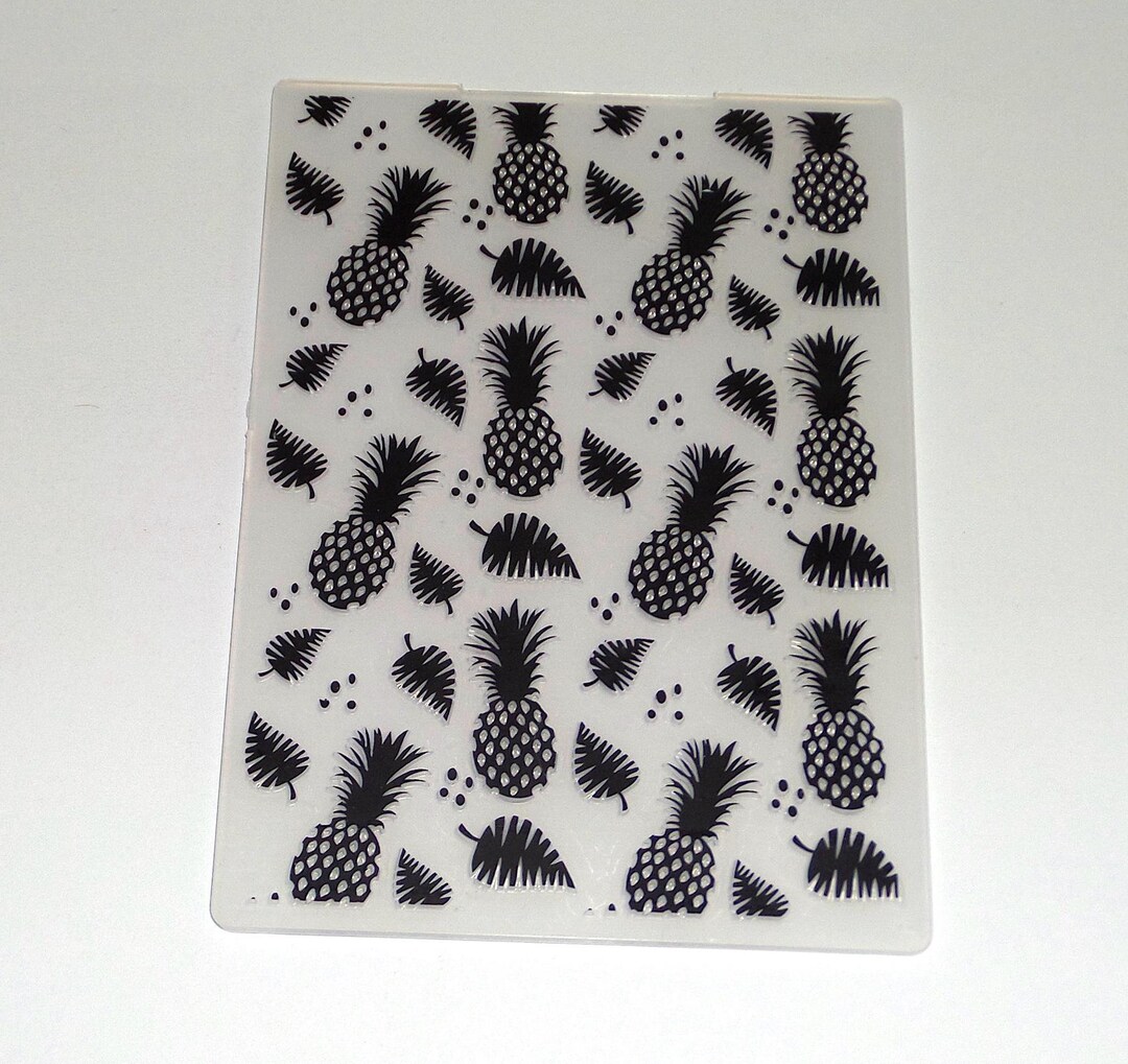 Pineapple With Fern Leaf Embossing Folder, Scrapbooking, Card Tag Making, Journal - Etsy