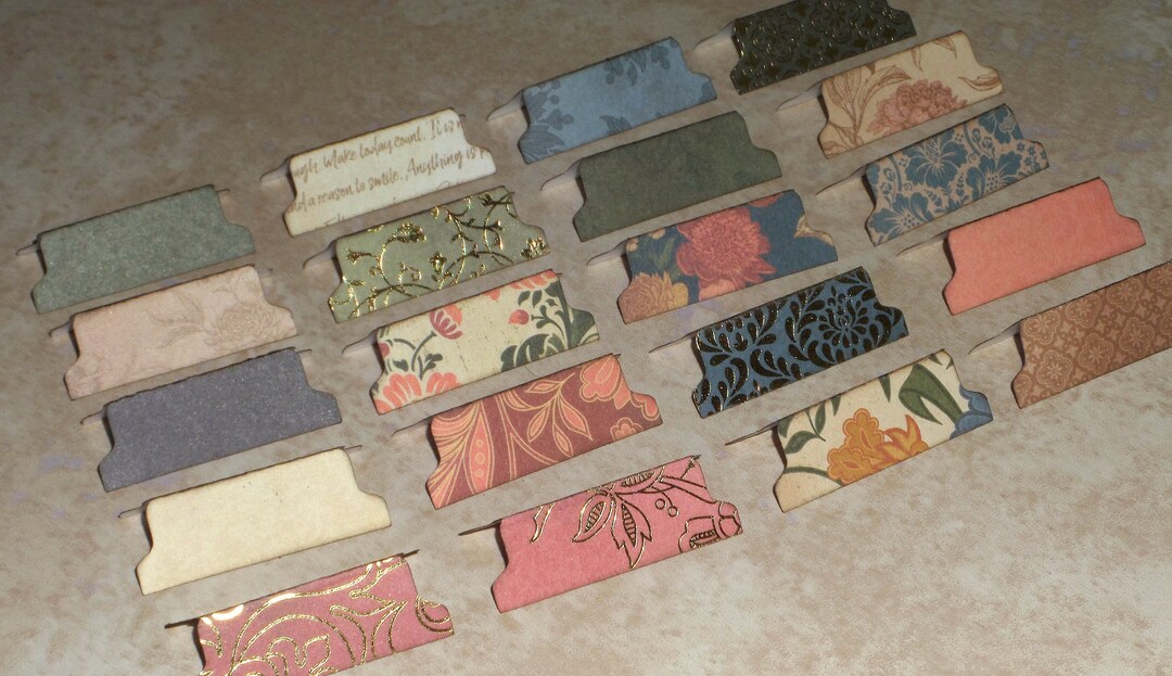20 Vintage Inspired Divider Tabs, Planner Tabs, Junk Journal Tabs, Die ...