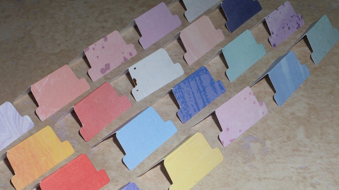 30 Watercolor Divider Tabs, Planner Tabs, Junk Journal Tabs, Die Cuts ...