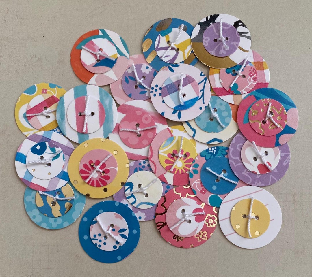 Set of 20 Faux Spring Floral Handmade Buttons - Etsy