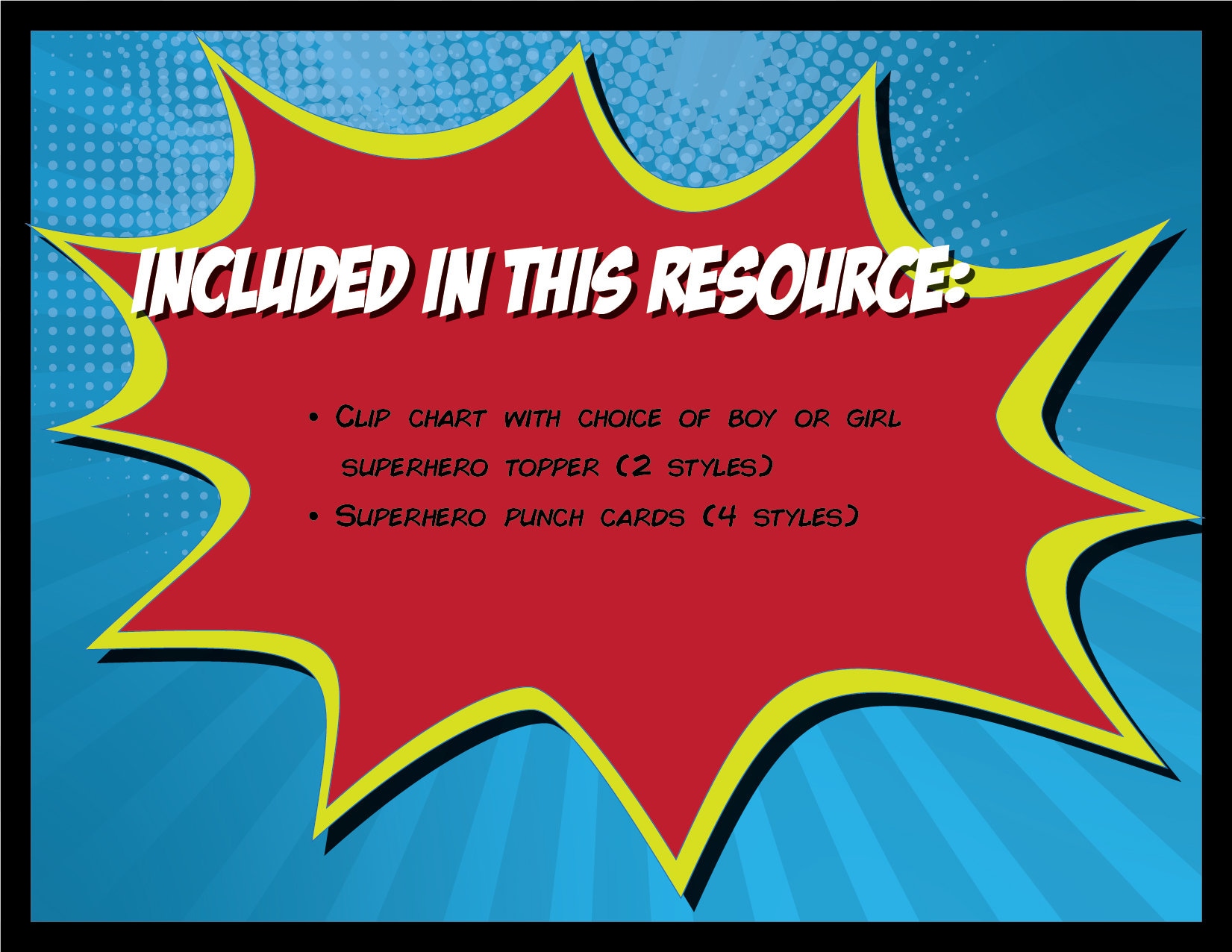 Behavior Clip Chart and Punch Cards | Superhero Theme - Etsy