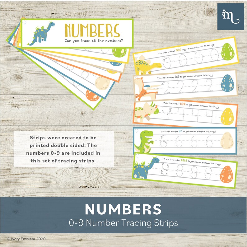 Dinosaur Writing Practice tracing Strip Booklet Pre-writing, Shapes ...