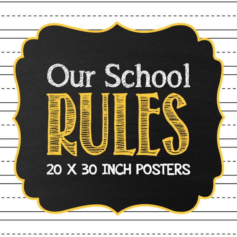 Rules Poster for Elementary Schools: Hallway, Cafeteria, Assemblies ...