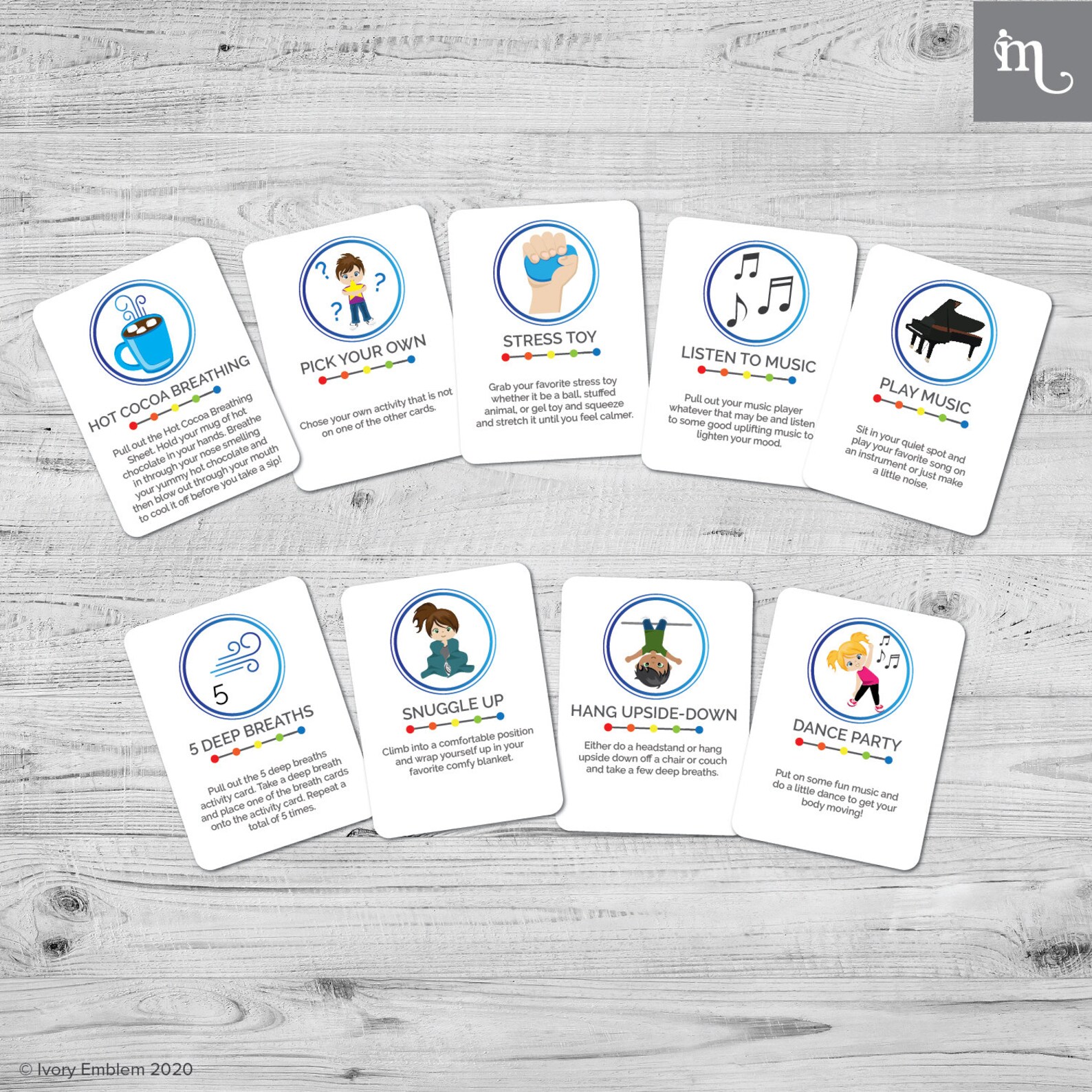 Calm Down Corner | Calm Down Choices Bingo Game | Printable - Etsy