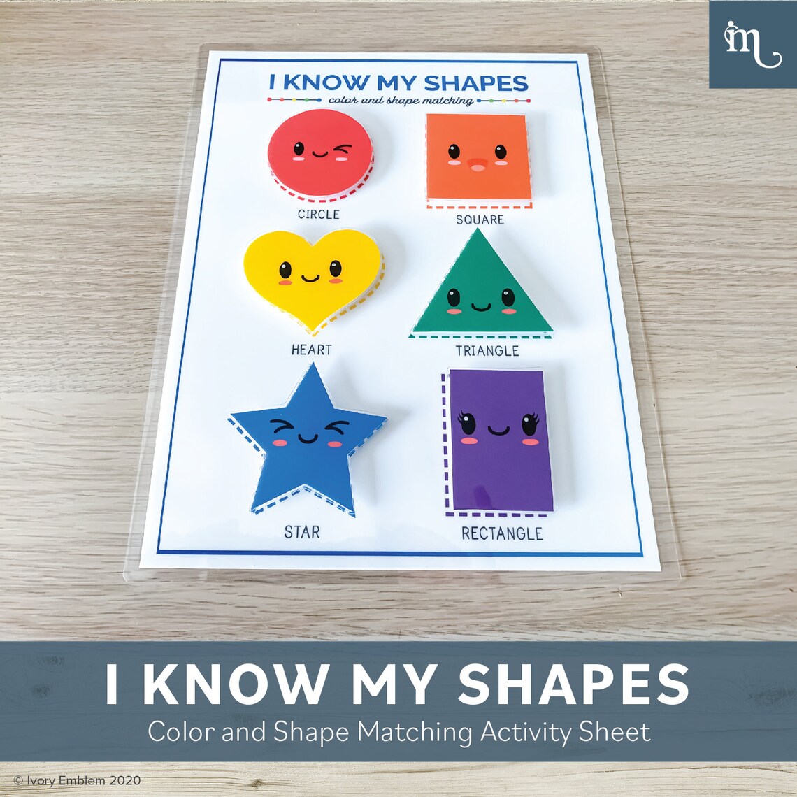 I Know My Shapes | Shape and Color Matching Activity Sheet | Busy ...