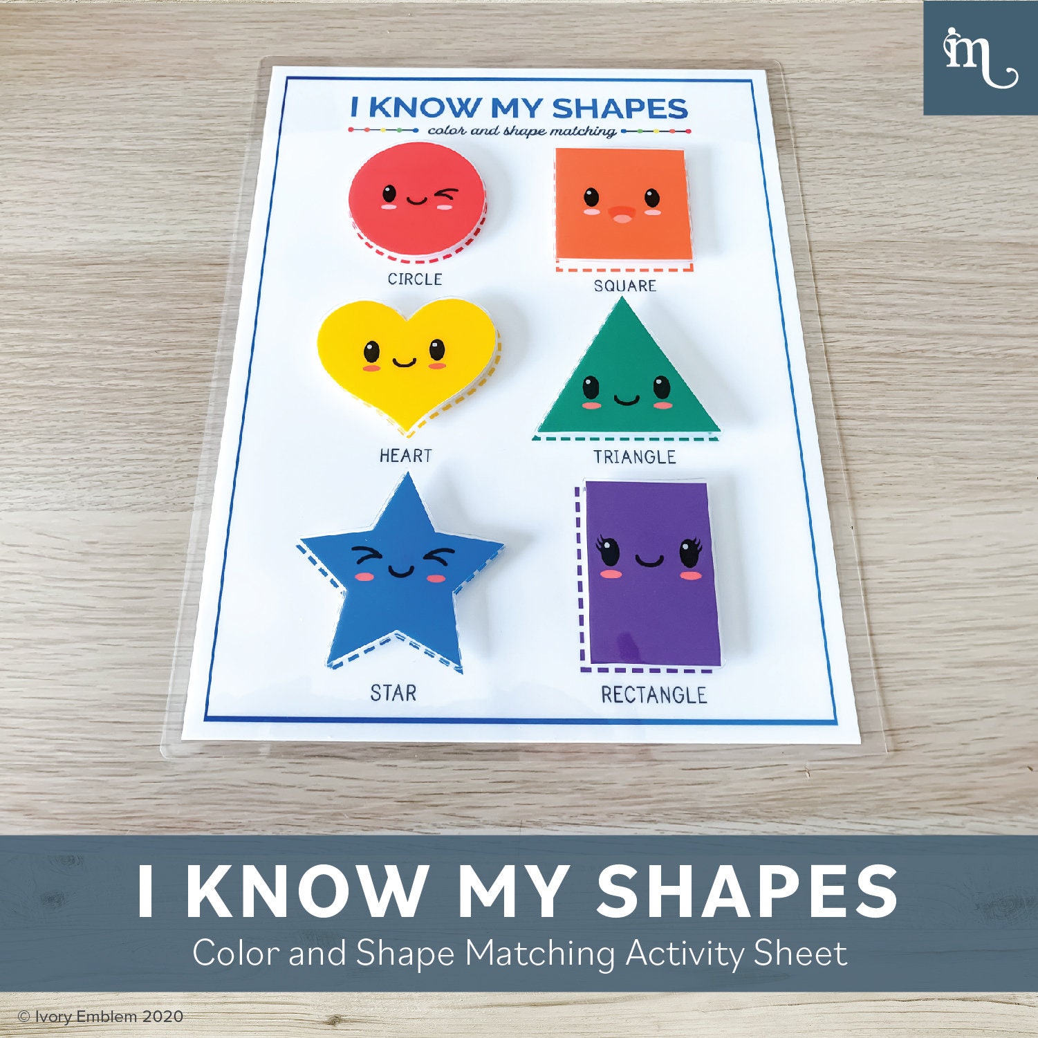 I Know My Shapes | Shape and Color Matching Activity Sheet | Busy ...